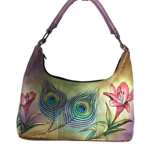Anuschka | Bags | Anuschka Never Used Handpaint Leather Shoulder Bag ...